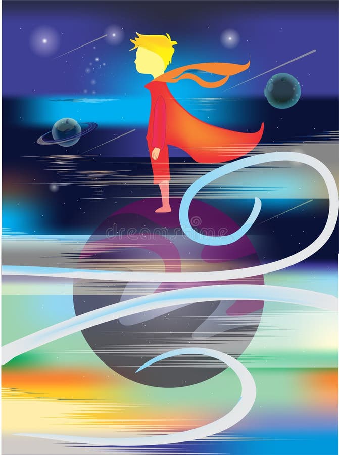 Little prince stock illustration. Illustration of star - 281811443