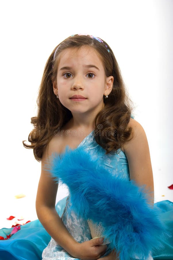 Little Princess in Blue stock image. Image of blue, angel - 6826249