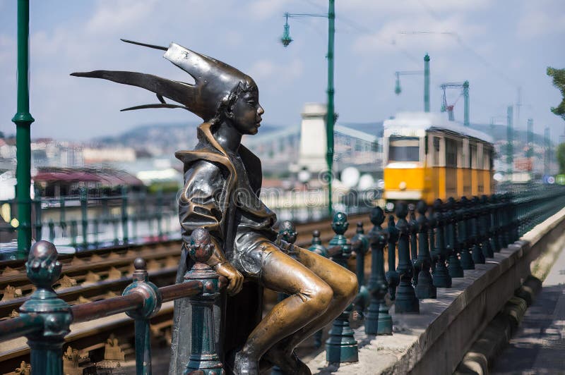 Little Princess Statue in Budapest, Hungary Stock Image - Image of ...