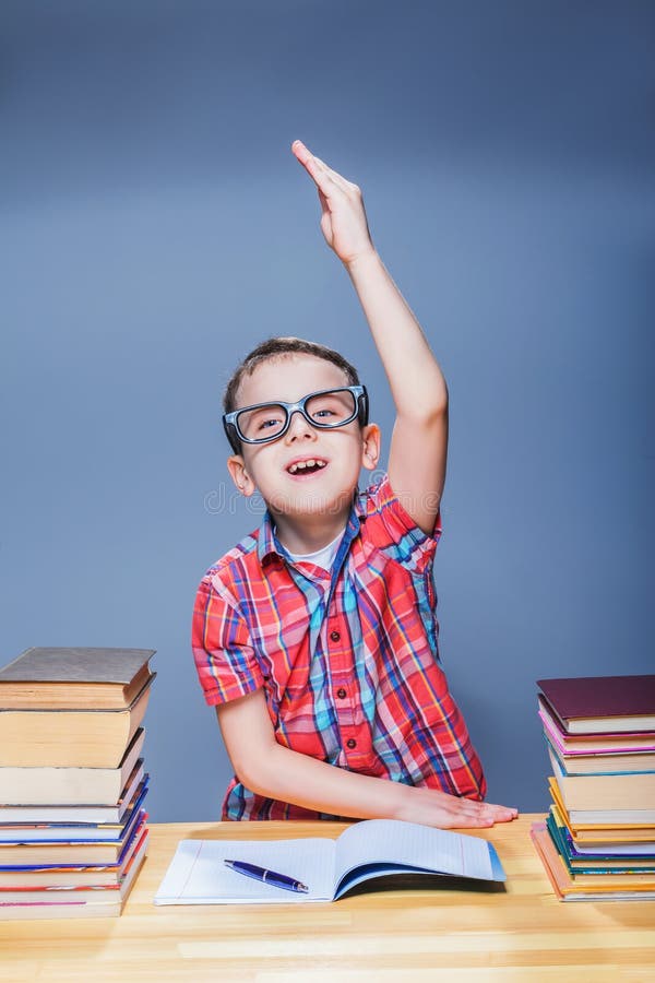 Little Pupil Pulls Hand Up Classroom Stock Photos - Free & Royalty-Free ...