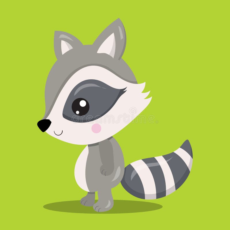 LITTLE RACCOON SIDE LEFT 06 Stock Vector - Illustration of vector ...