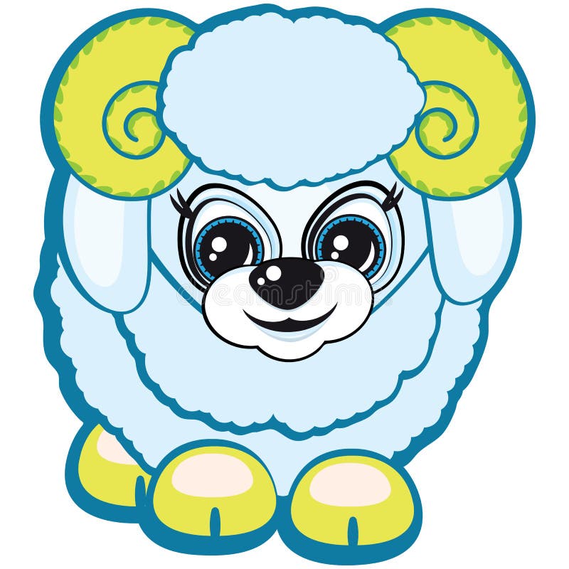 Little ram stock vector. Illustration of isolated, cattle - 13108272