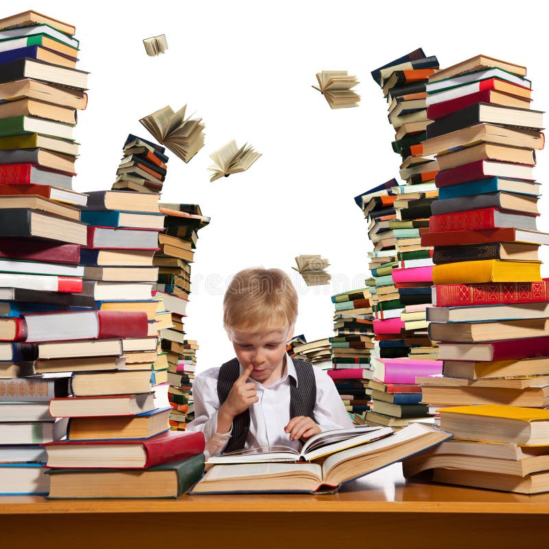 Little reader stock photo. Image of child, caucasian - 43443872