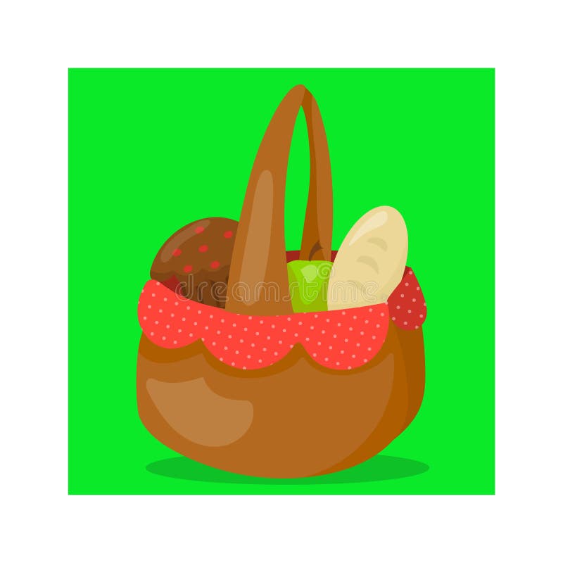 Little Red Basket 10 stock vector. Illustration of cartoon - 198988959