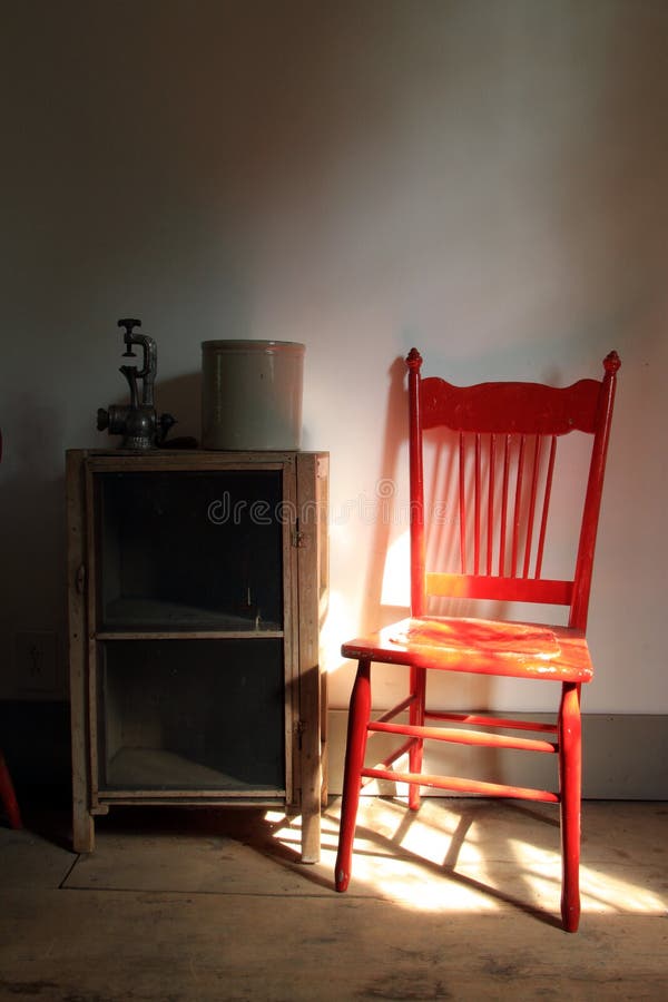 Little red chair stock photo. Image of obsolete, indoors - 26634640