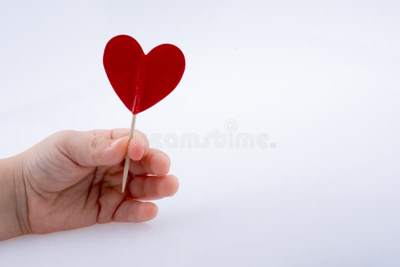 Little Red Color Heart Shape in Hand Stock Image - Image of hope, heart ...