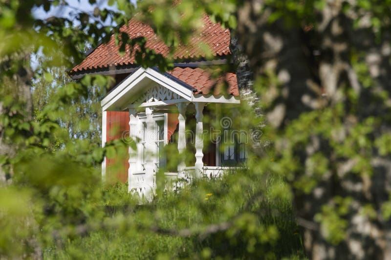 Little red cottage stock photo. Image of scandinavia - 38990374