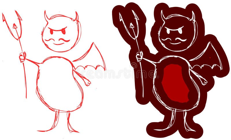 Isolated red devil stock photo. Illustration of halloween - 35751908