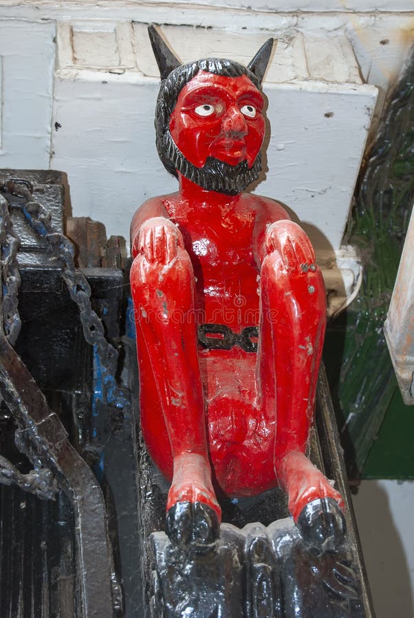 The Little Red Devil in Stonegate, York Stock Image - Image of printer ...