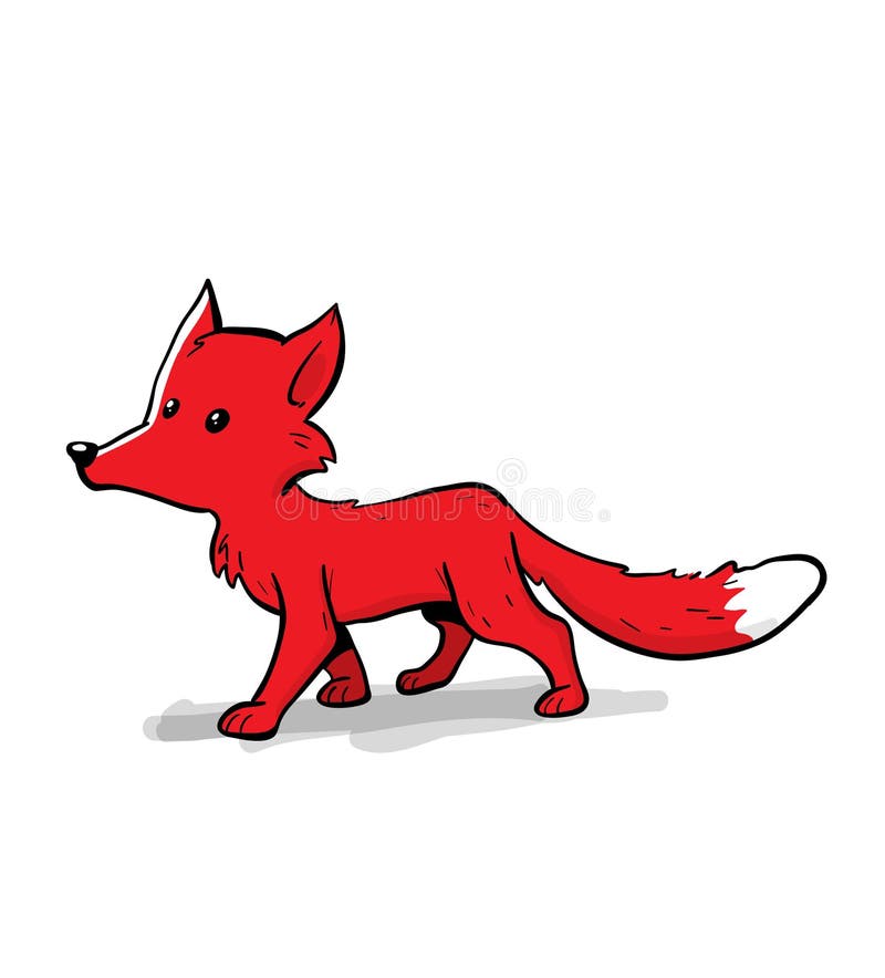 Little red fox stock illustration. Illustration of cunning - 271626741