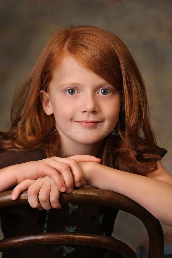 Little red headed girl stock photo. Image of pleasant - 6531968
