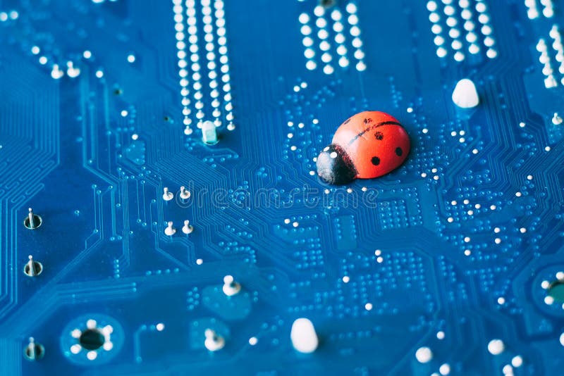 Blue motherboard stock photo. Image of microchip, computer - 3303188