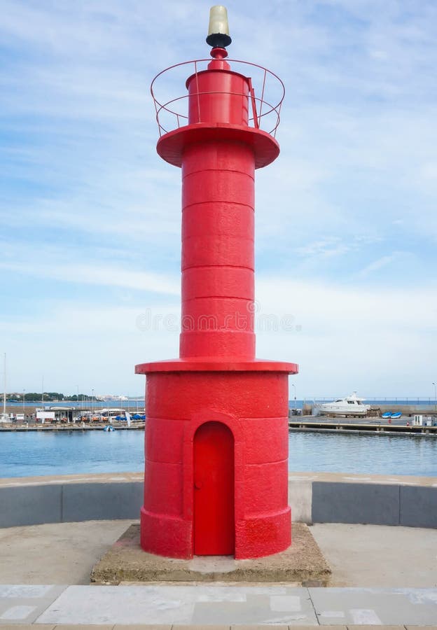 Little red lighthouse stock photo. Image of navigation - 45911028