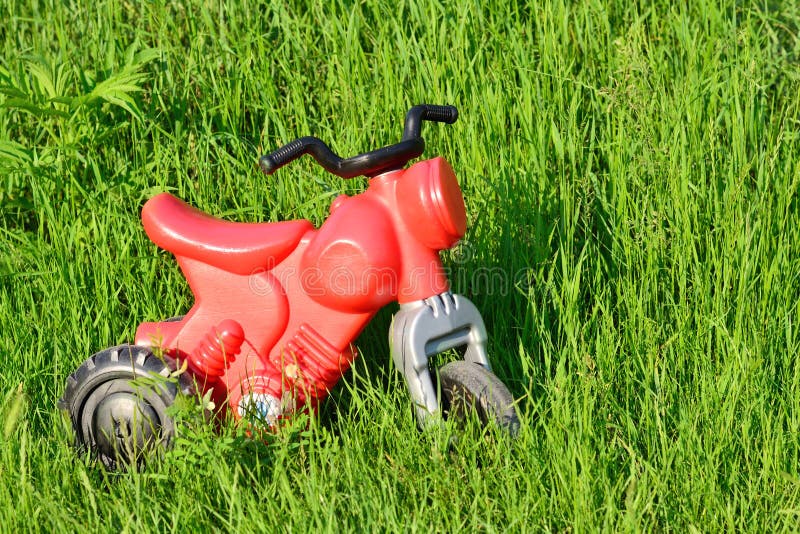 Little Red Motorcycle Plastic Stock Image - Image of chopper, love ...