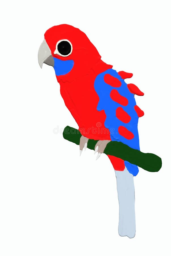 Little red parrot stock illustration. Illustration of wildlife - 38228644
