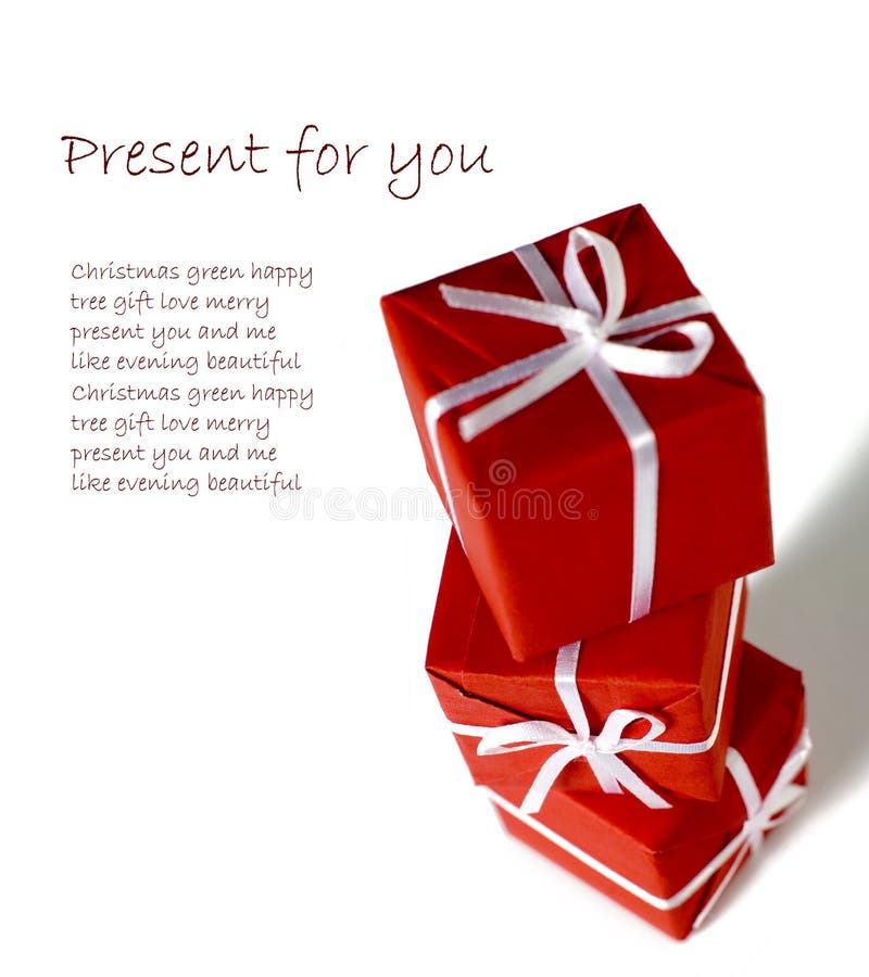 Little red presents stock photo. Image of celebrate, ribbon - 26976366