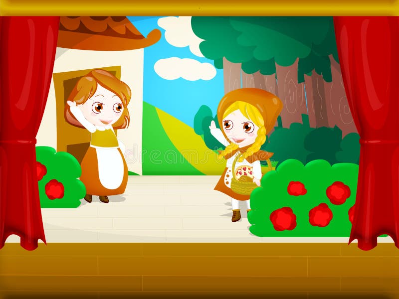 Little Red Riding Hood Maze Stock Image - Illustration of exit, design ...