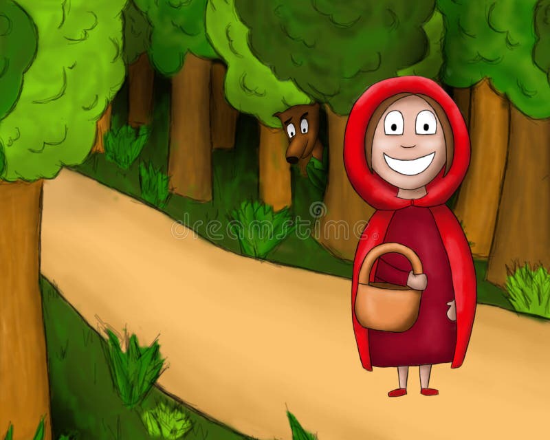 Little Red Riding Hood stock illustration. Illustration of character ...