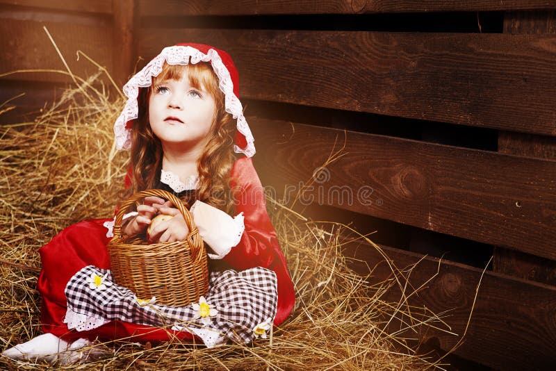 Little Red Riding Hood stock image. Image of white, apple - 22150013