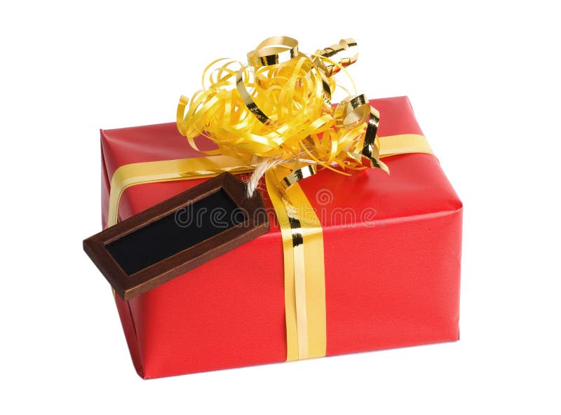 Little Red Wrapped Present stock image. Image of separation - 31060217