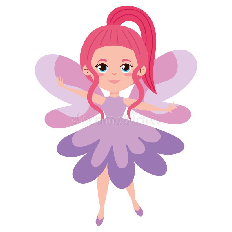 Little Redhead Fairy Flying Stock Vector - Illustration of baby, pretty ...