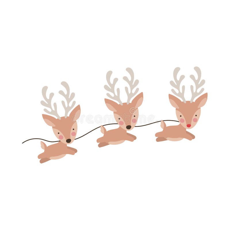 Single Flying Reindeer Vector Stock Illustrations – 19 Single Flying ...