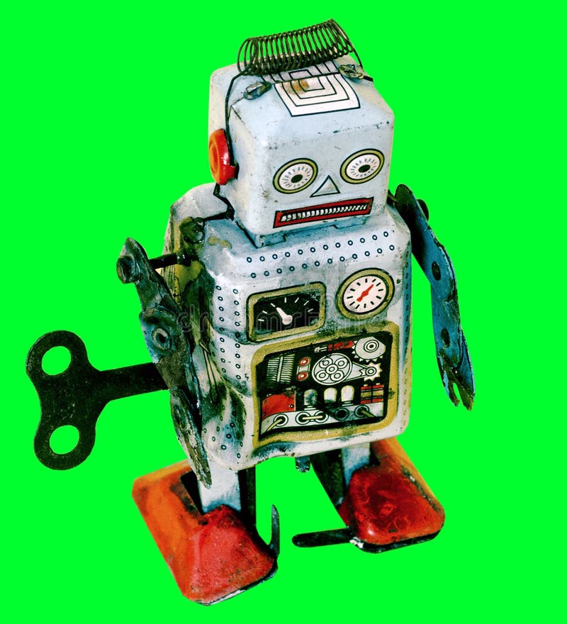 Little Reto Robot is Very Unhappy Transparent Stock Image - Image of ...