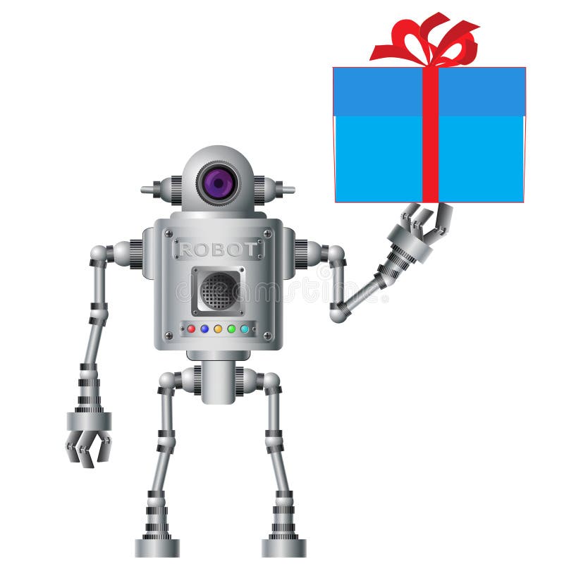 Little Robot, Electronic, Computer Device. Stock Vector - Illustration ...