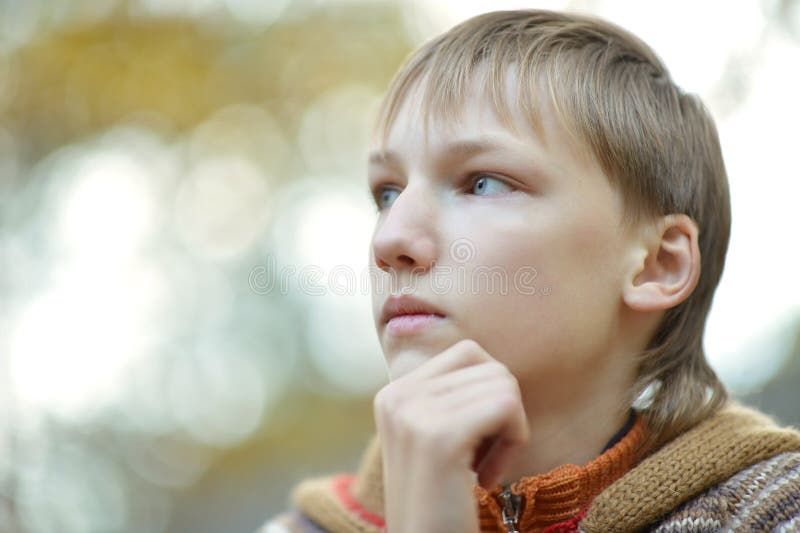Sad Unhappy Little Girl Kid Portrait. Stock Photo - Image of sadness ...