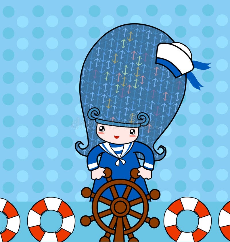 Little_sailor illustrazione vettoriale. Illustrazione di mare - 28224001
