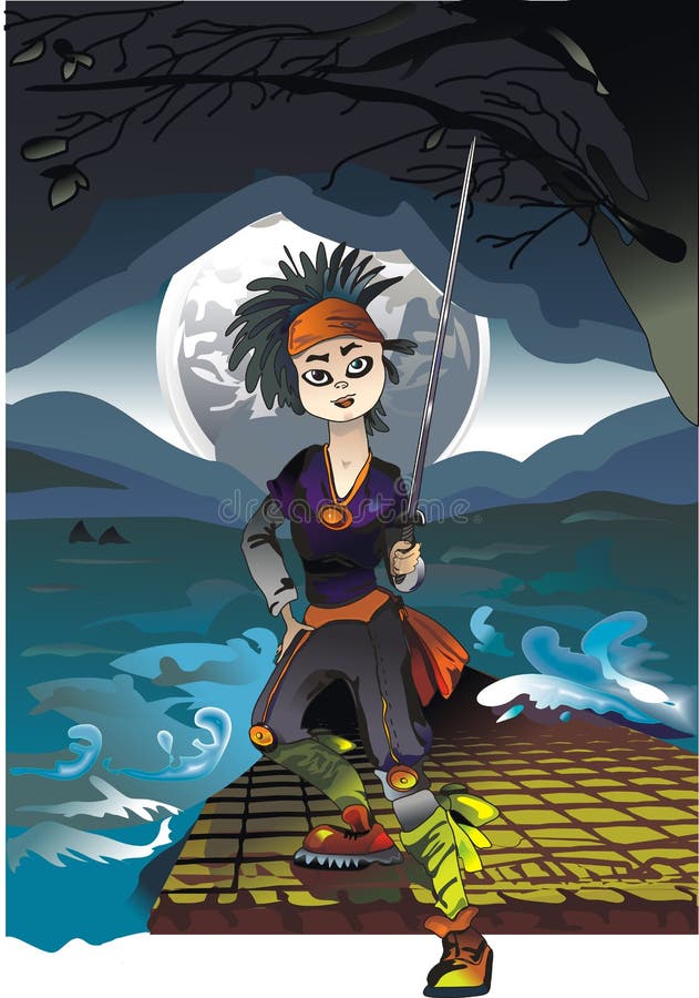 Little samurai stock illustration. Illustration of cartoon - 1569935