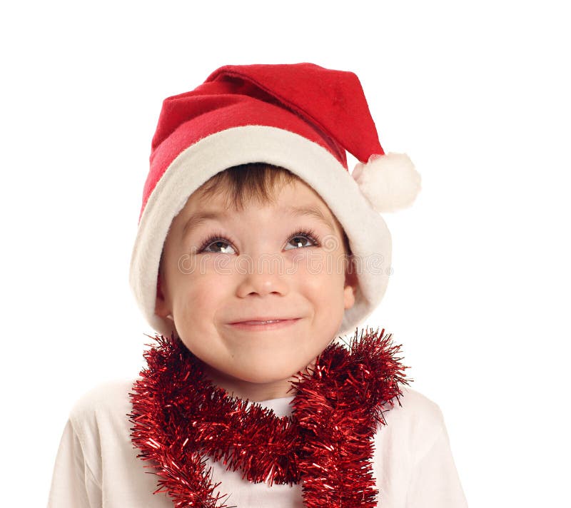 Little Santa stock photo. Image of close, childhood, male - 17414542
