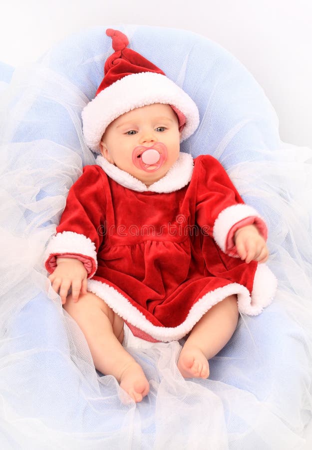 Little Santa. stock photo. Image of human, infant, daughter - 17937350