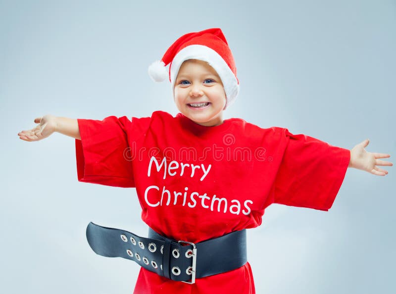 Little Santa stock image. Image of celebrating, person - 22107745