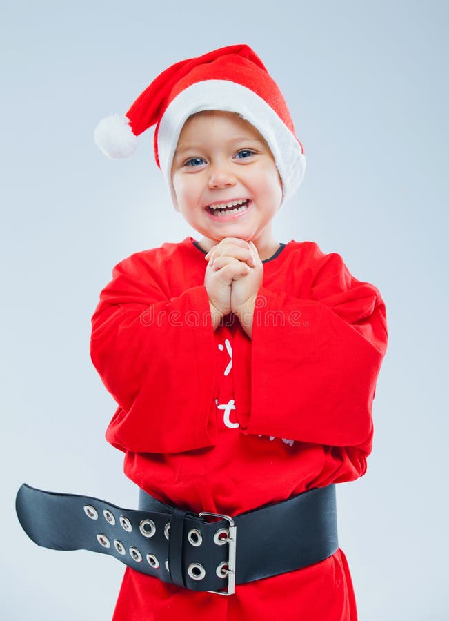 Little Santa stock image. Image of holiday, santa, expressing - 22109705