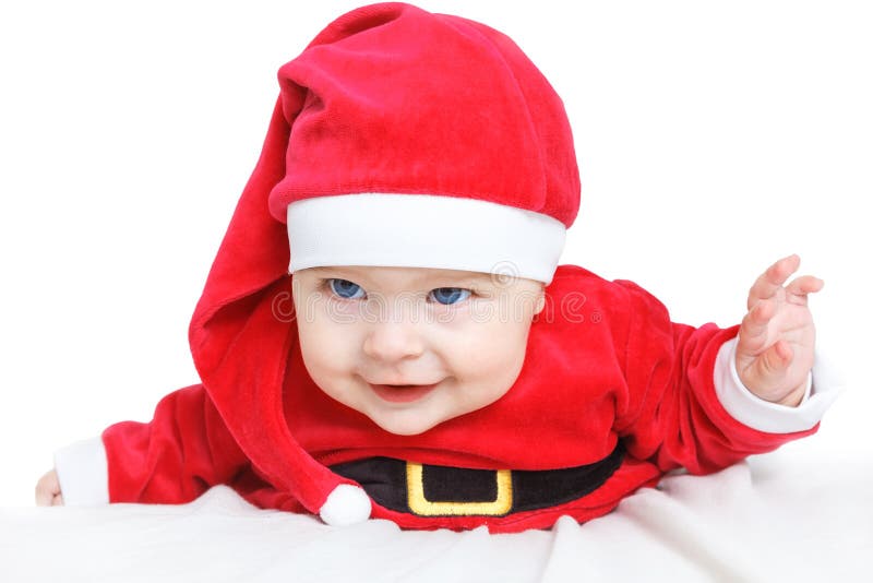 Little Santa Claus stock image. Image of close, baby - 27632783