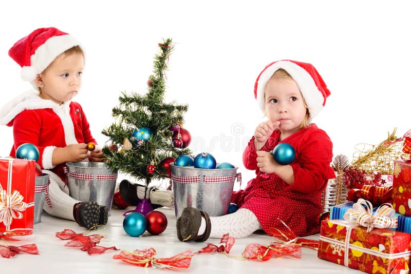 Little santa helpers stock photo. Image of claus, happiness - 35235016