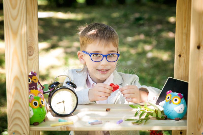 Little School Boy. Back To School Stock Image - Image of learn, autumn ...