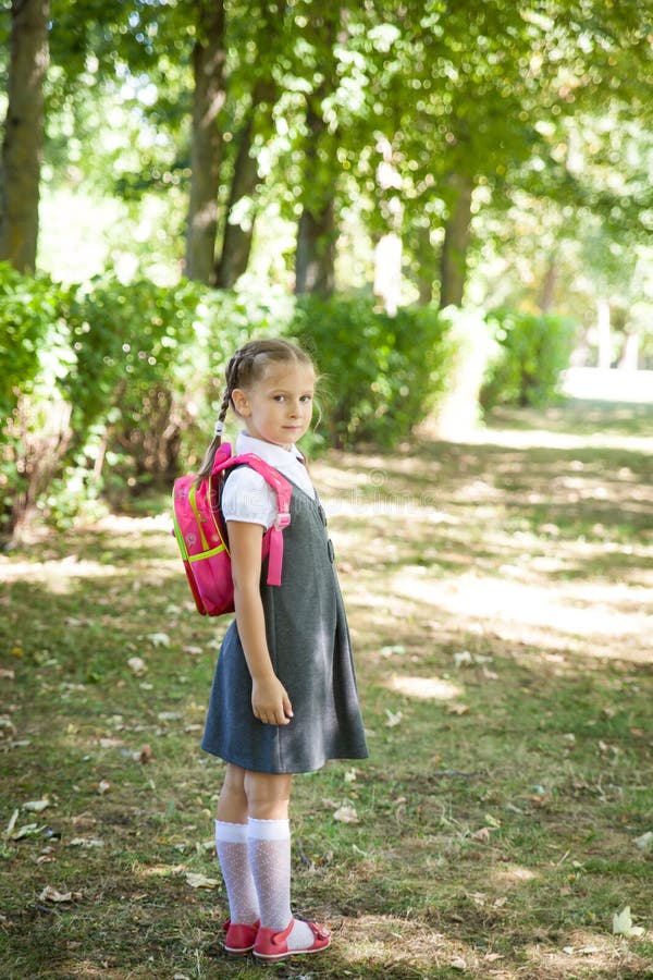 Little School Girl. Back To School Stock Image - Image of learn, girl ...