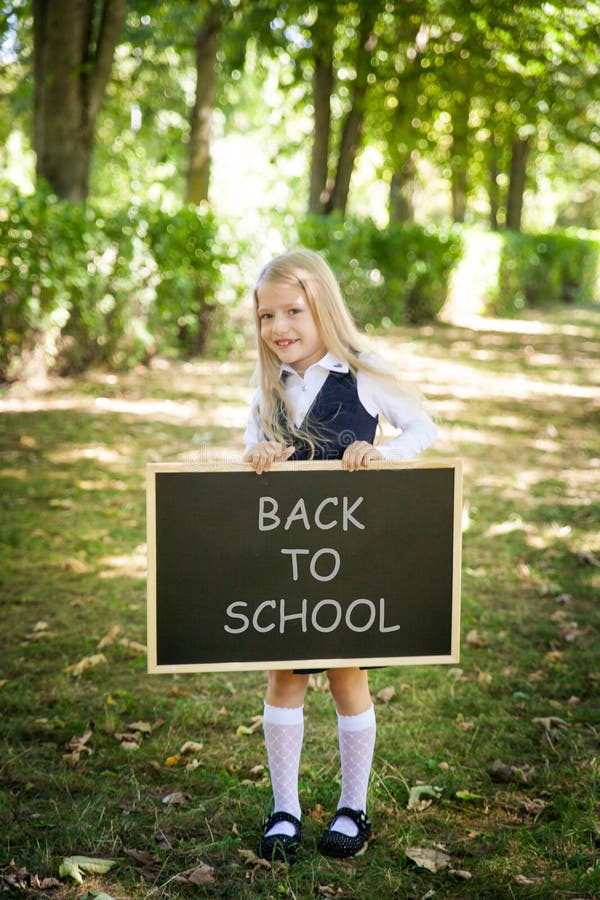 Little School Girl. Back To School Stock Photo - Image of education ...