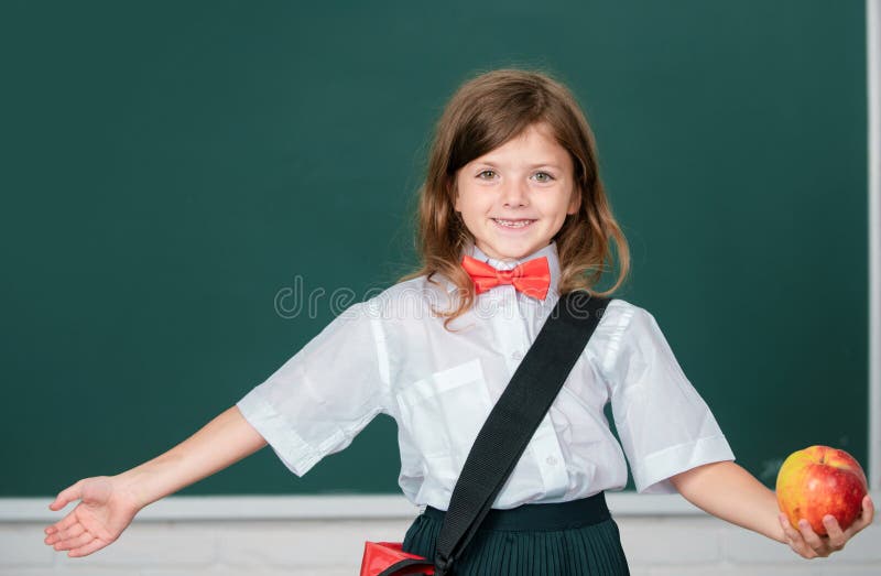 Little School Girl Student Learning in Class, Study English Language at ...