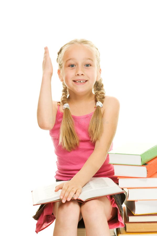 Little schoolgirl stock image. Image of little, intellect - 10438987