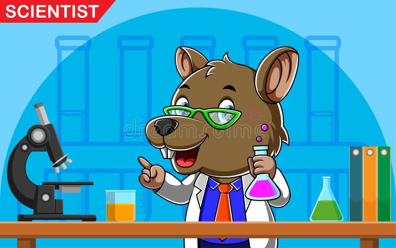 Mouse scientist stock vector. Illustration of learning - 45356988