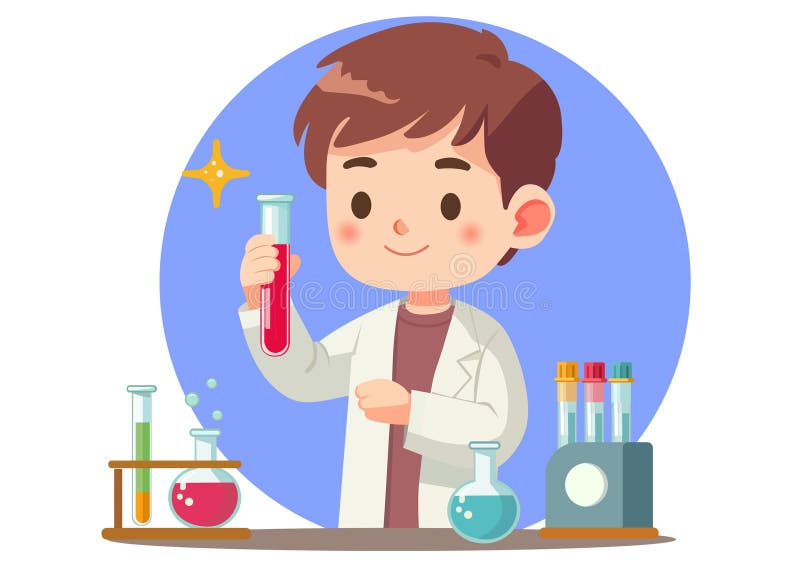 Little Scientists are Doing Science Experiments Stock Illustration ...