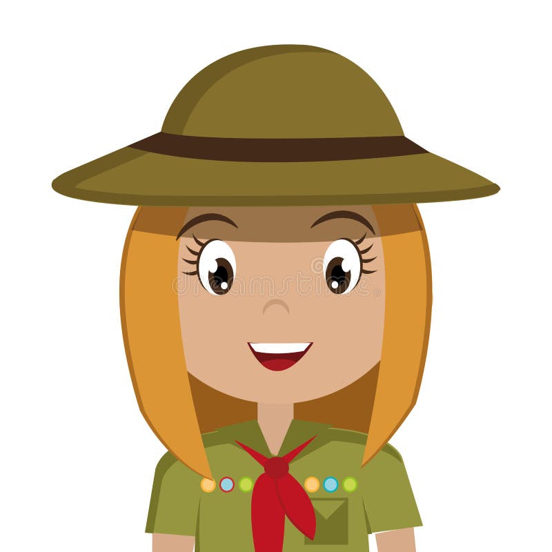 Little Scout Character Icon Stock Vector - Illustration of design, cute ...