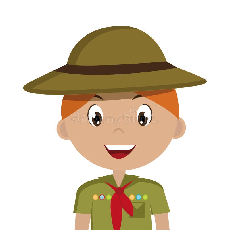 Little Scout Character Icon Stock Vector - Illustration of tourist ...