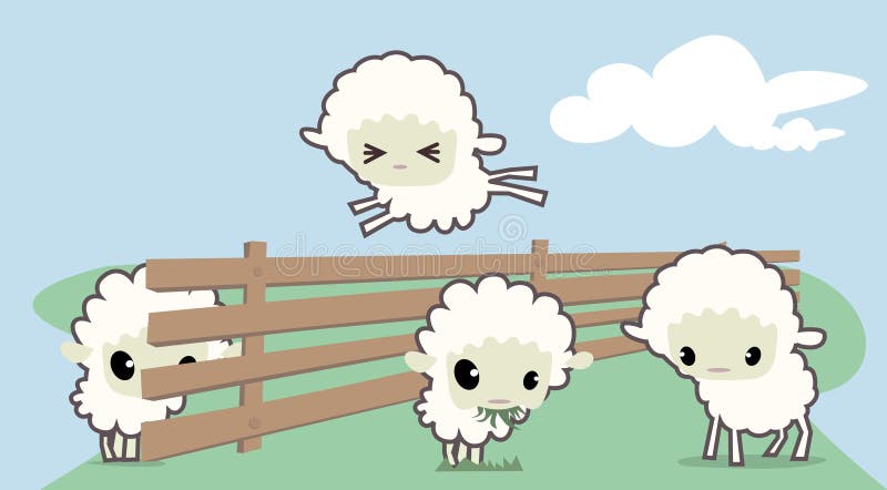Cartoon sheep stock vector. Illustration of herding, smile - 16752624