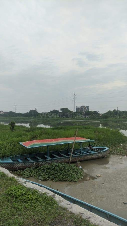 Little Ship in the Lake City Tradisional People in West Java Stock ...