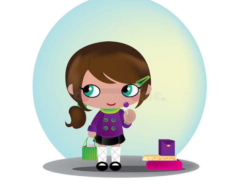 Happy Child Shopper Character Stock Illustrations – 715 Happy Child ...