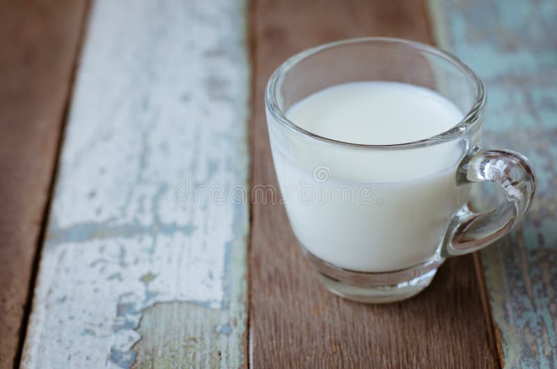Little Short Glass of Milk. Stock Photo - Image of white, morning ...